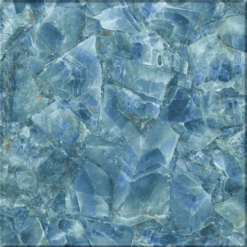 6X6 Venus Blue Glossy Porcelain Tile - Keystone Tile