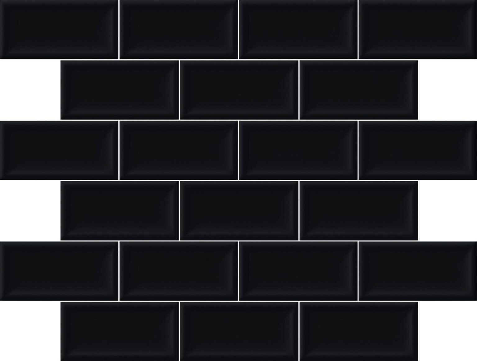 2×4 Twins Nero Glossy Mosaic - Keystone Tile