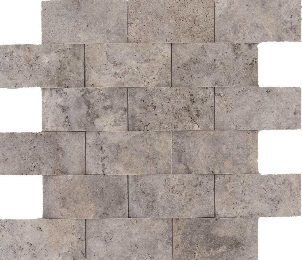 2X4 Nordic Silver Honed Braid ® - Keystone Tile