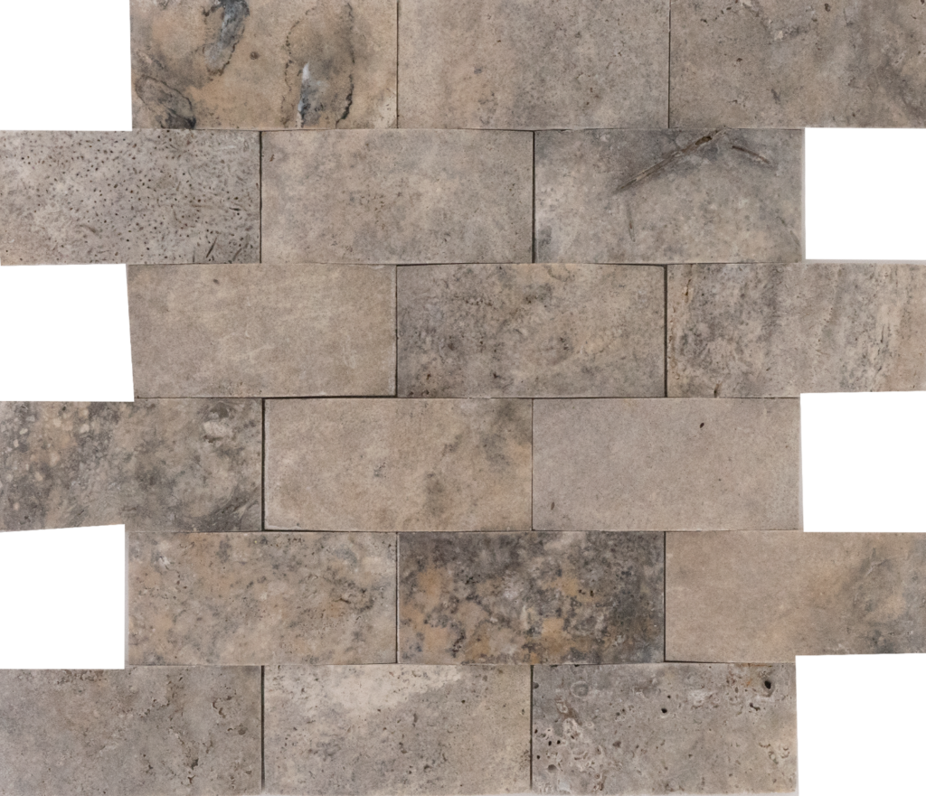 2X4 Nordic Silver Honed Braid ® - Keystone Tile