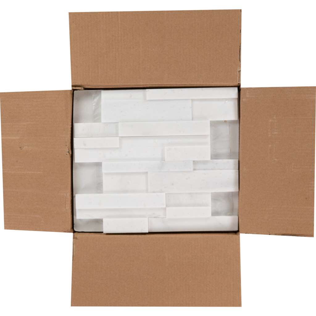 12×12 Snow White Honed 3D Panel Mosaic ® - Keystone Tile