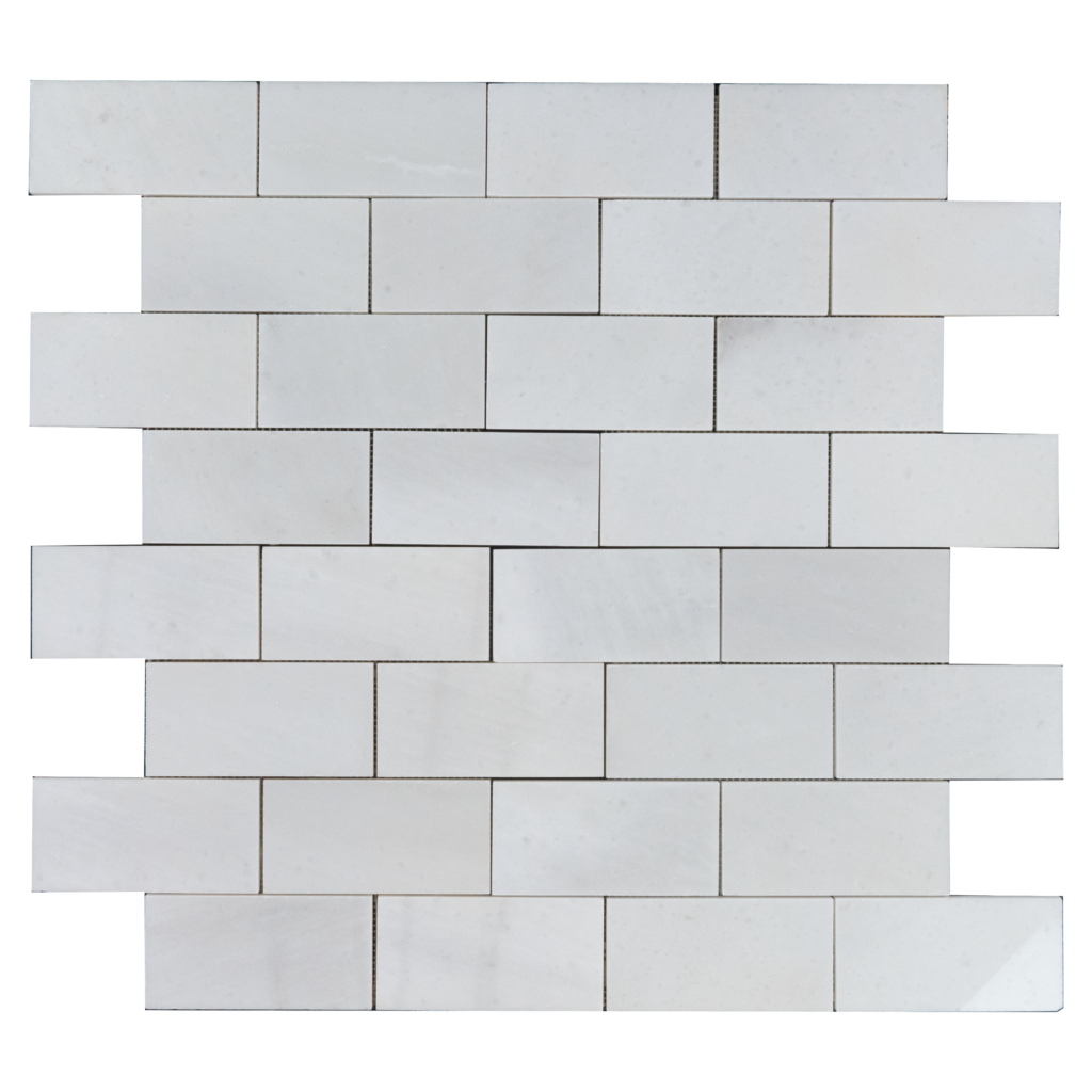3×6 Snow White Polished Mosaic ® - Keystone Tile