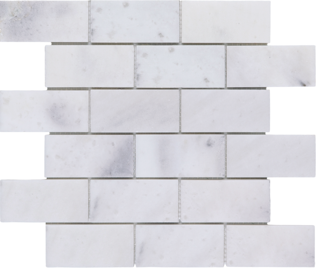 2×4 Snow White Polished Mosaic ® - Keystone Tile