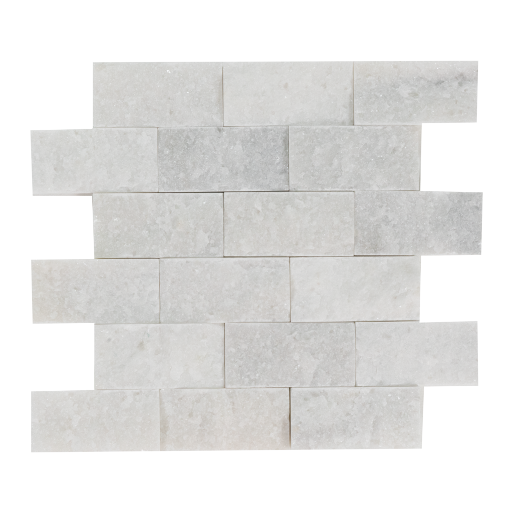 2×4 Snow White Split Face ® - Keystone Tile