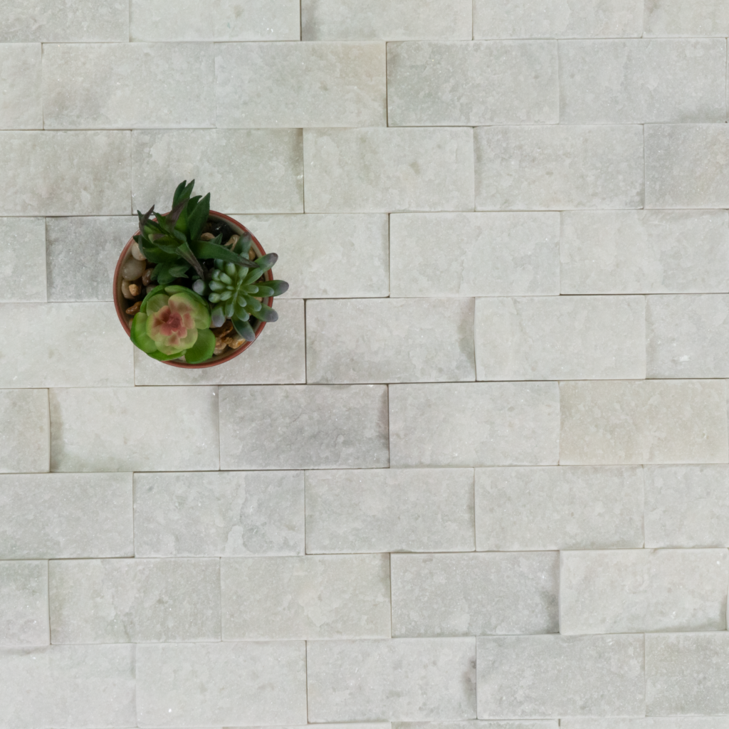 2×4 Snow White Split Face ® - Keystone Tile