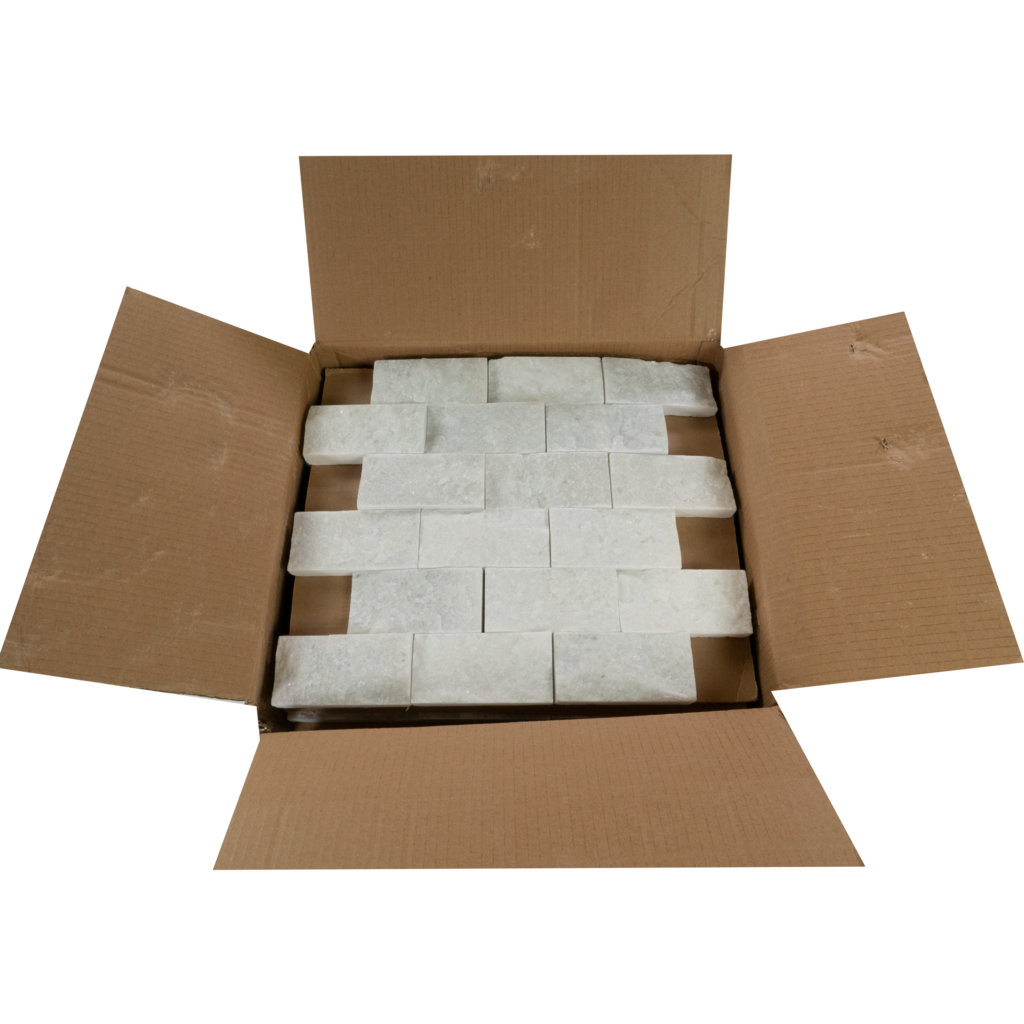 2×4 Snow White Split Face ® - Keystone Tile