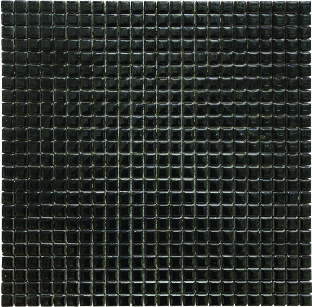 1-2×1-2 Diva Black Glossy Porcelain Mosaic - Keystone Tile