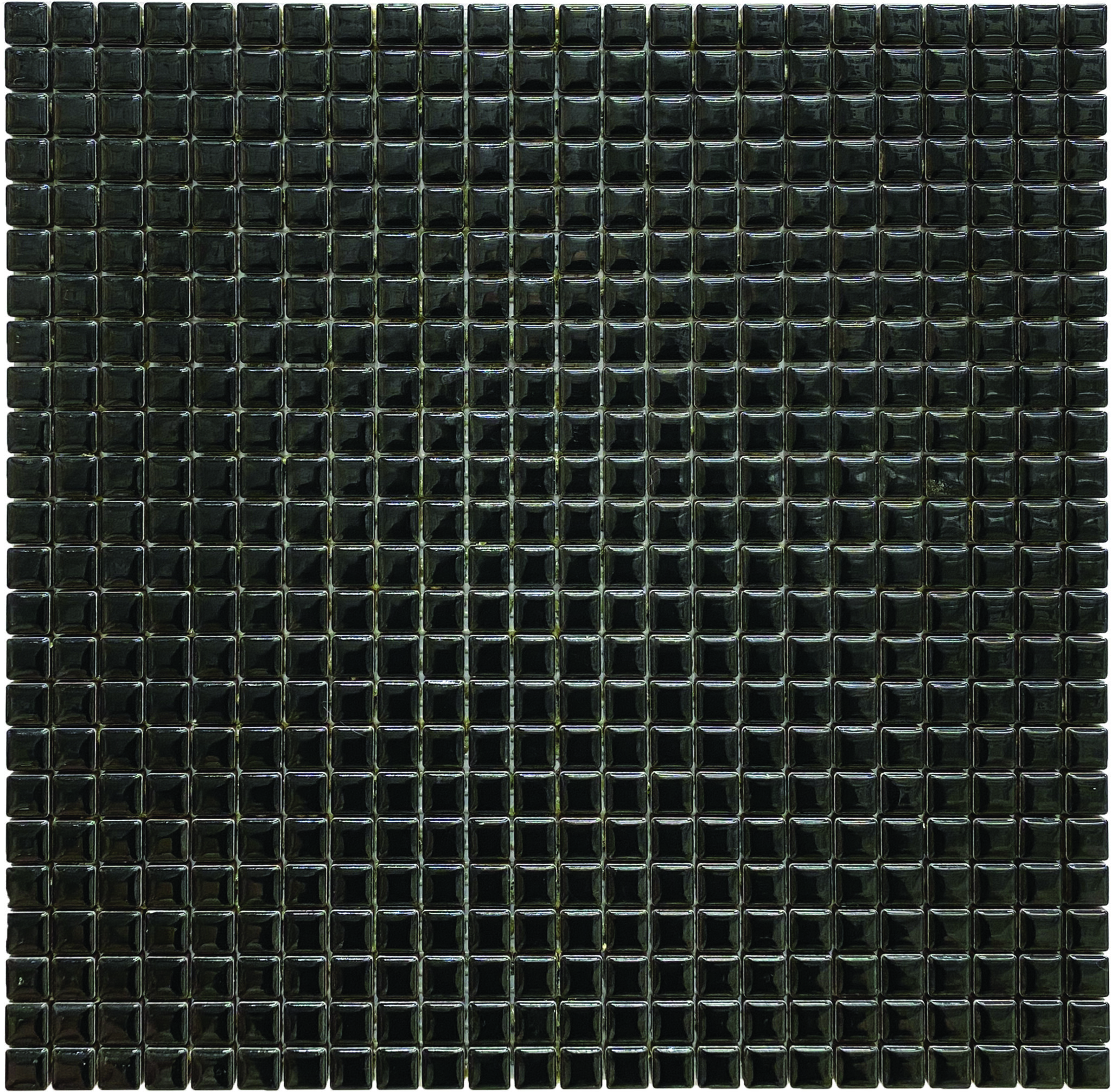 1-2×1-2 Diva Black Glossy Porcelain Mosaic - Keystone Tile