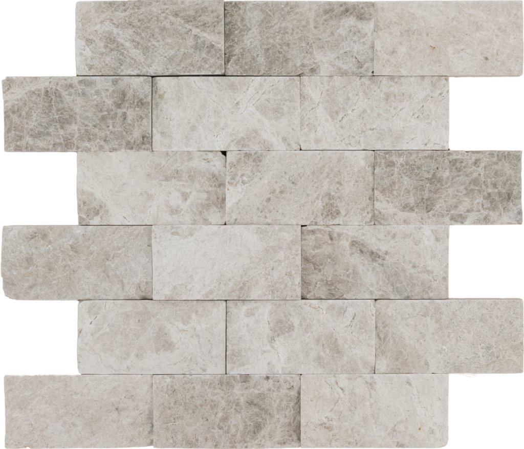 2×4 Aqua Gray Split Face - Keystone Tile