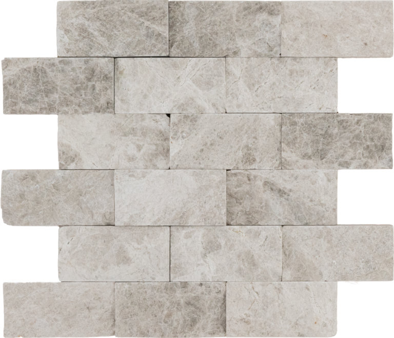 2×4 Aqua Gray Split Face - Keystone Tile