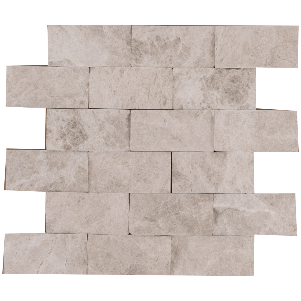 2×4 Aqua Gray Split Face - Keystone Tile