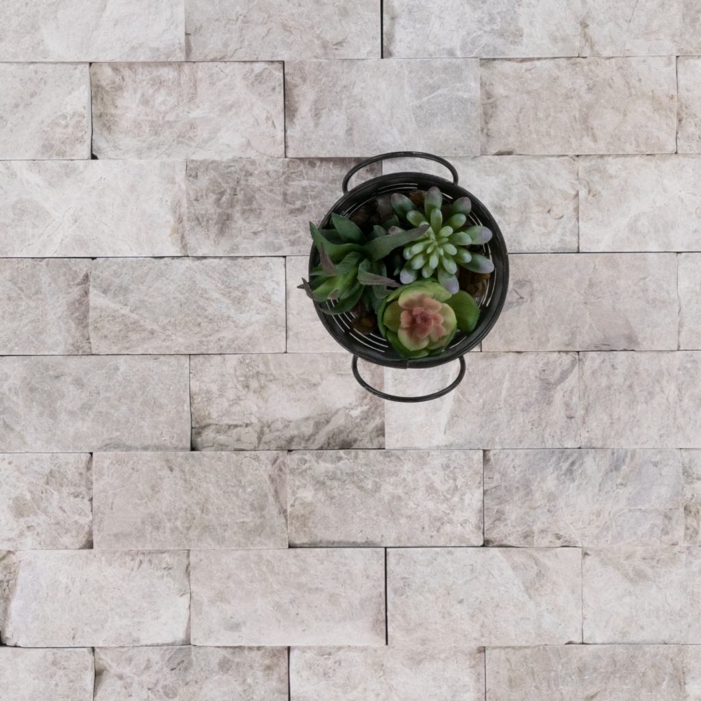 2×4 Aqua Gray Split Face - Keystone Tile