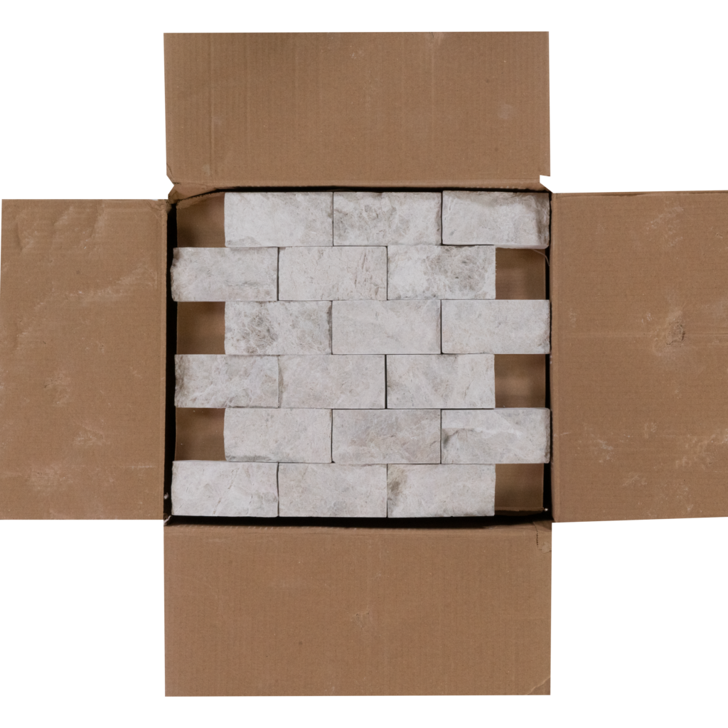 2×4 Aqua Gray Split Face - Keystone Tile