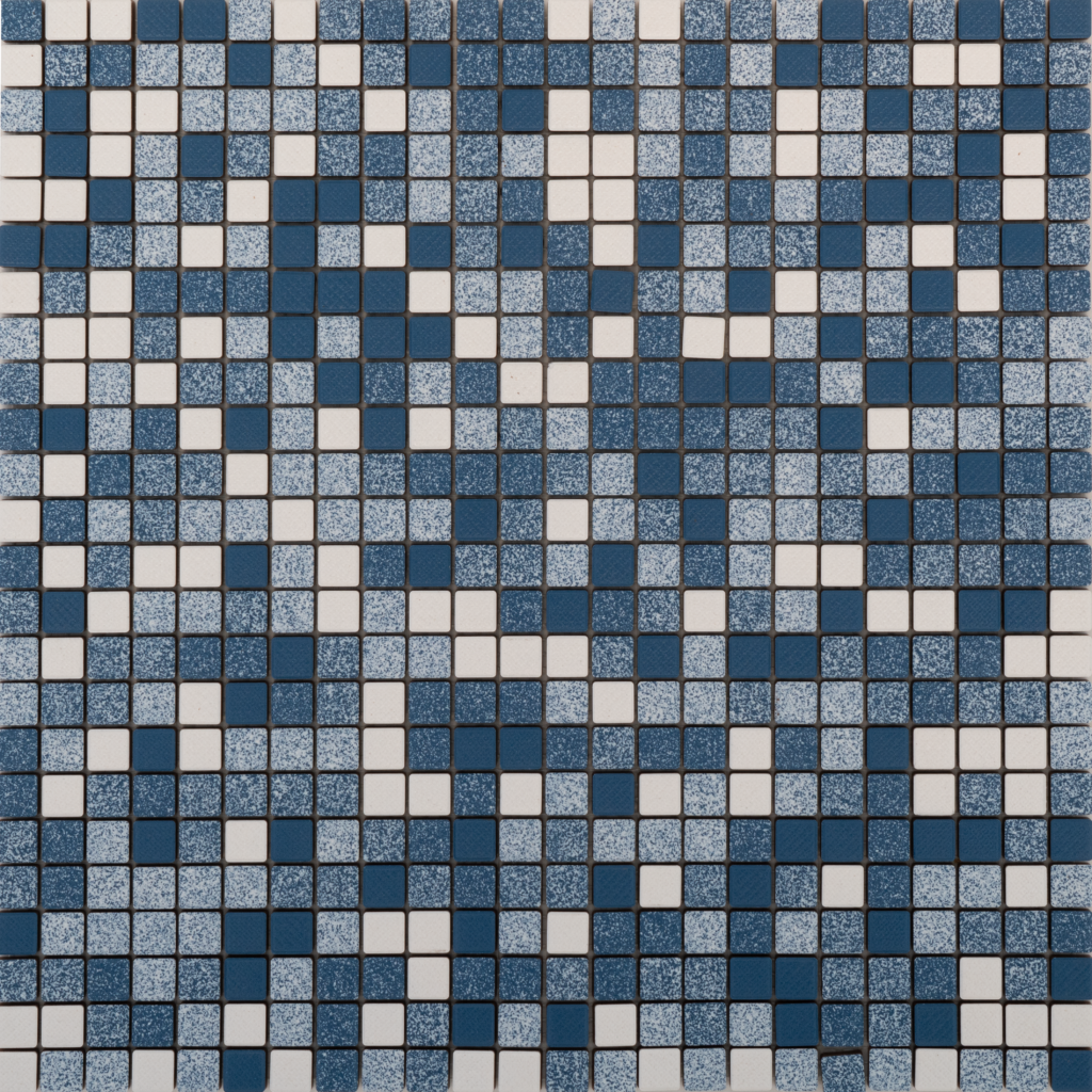 1-2×1-2 Mix Denim Avio Matt Porcelain Mosaic - Keystone Tile