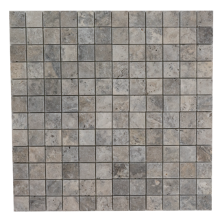 2×2 Nordic Silver Tumbled Mosaic ® - Keystone Tile