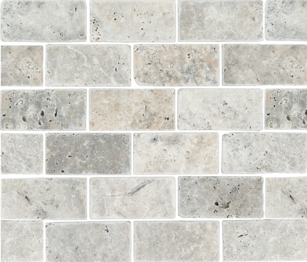 2×4 Nordic Silver Tumbled Mosaic ® - Keystone Tile