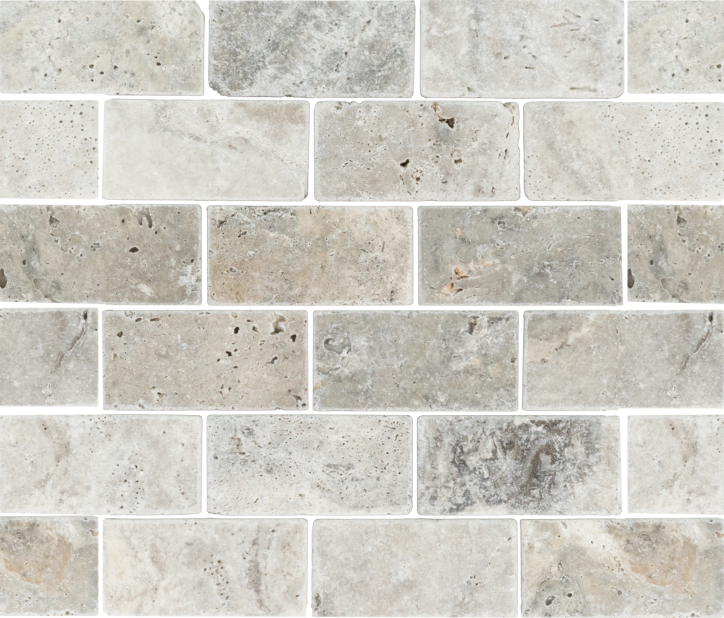 2×4 Nordic Silver Tumbled Mosaic ® - Keystone Tile