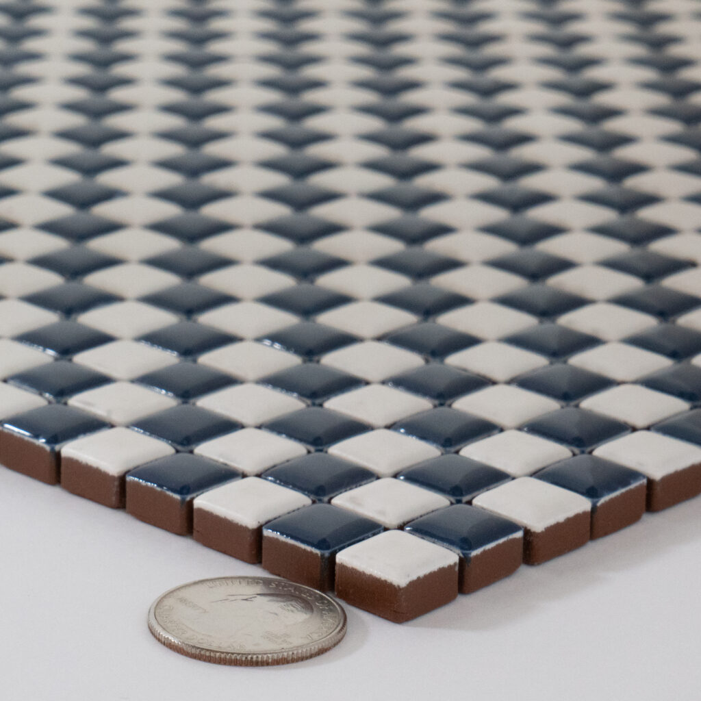 1-2×1-2 Dama Dark Blue Matt Porcelain Mosaic - Keystone Tile