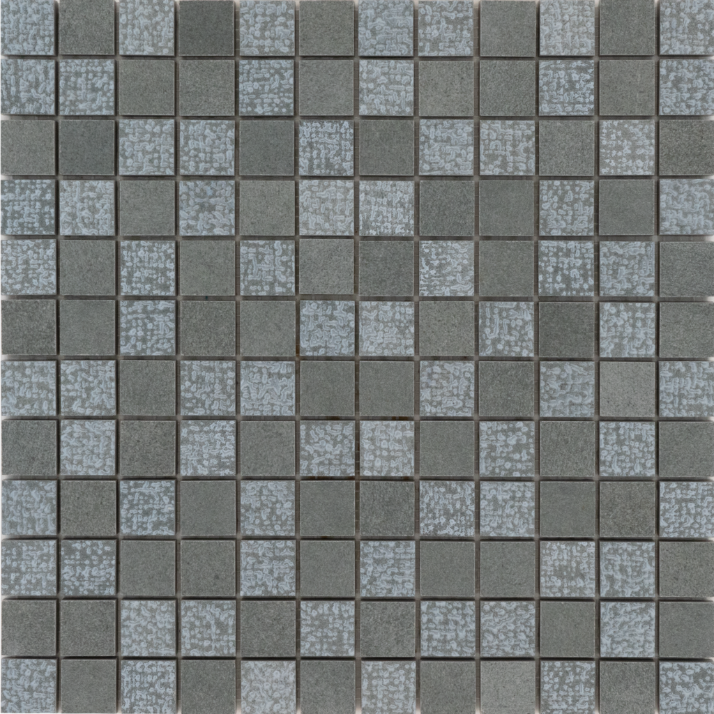 1×1 Cristal Noir Glossy Porcelain Mosaic - Keystone Tile