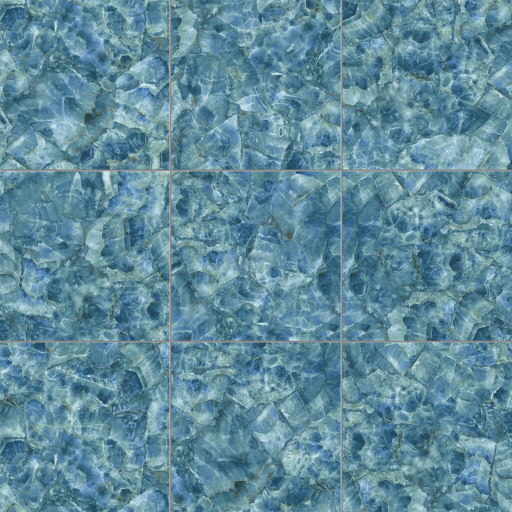 6X6 Venus Blue Glossy Porcelain Tile - Keystone Tile