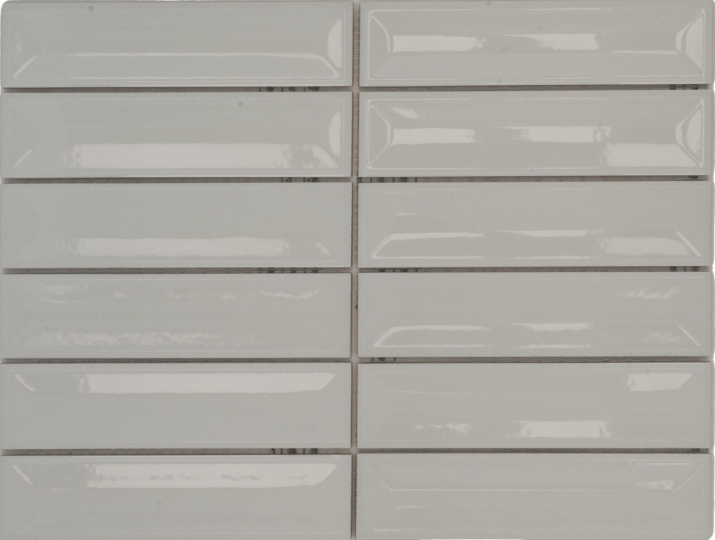 2×8 Flauti White Concave Glossy Ceramic Mosaic - Keystone Tile