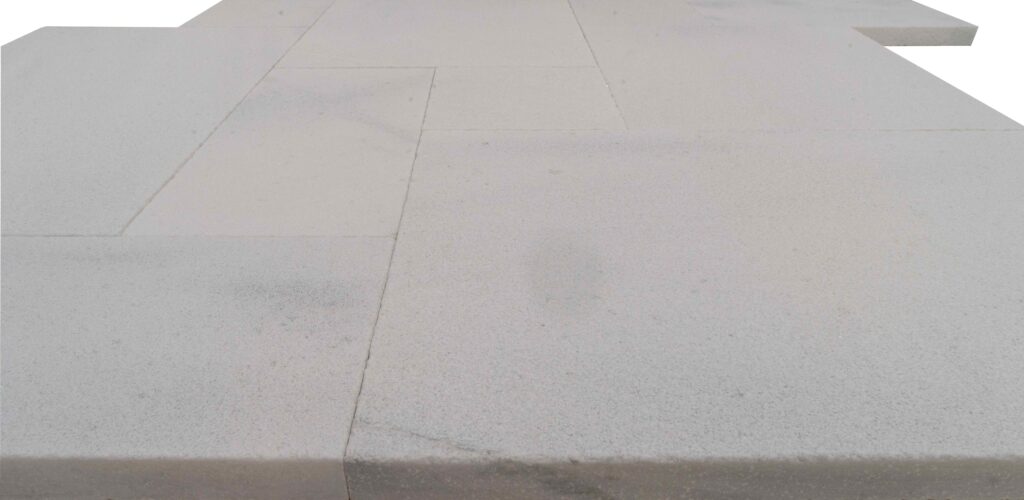 Pavers Snow White Sandblasted Versailles Pattern ® - Keystone Tile