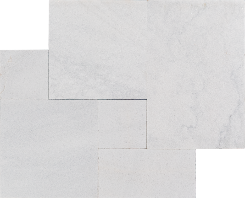 Pavers Snow White Sandblasted Versailles Pattern ® - Keystone Tile