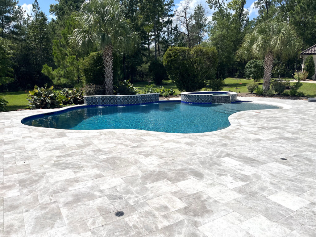 PAVERS Aqua Gray Sandblasted Versailles Pattern - Keystone Tile