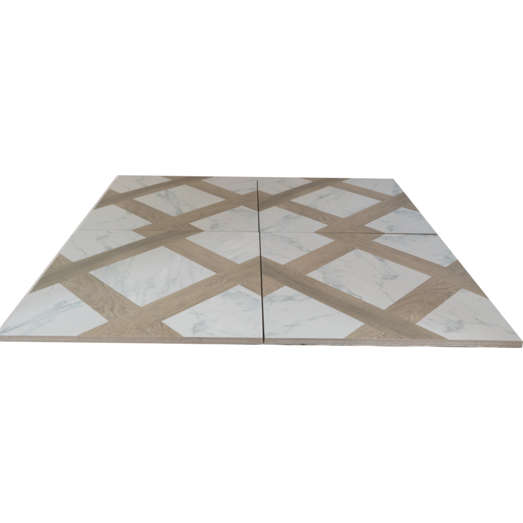 10×10 Marble & Wood Decoro 1 Matt Porcelain Tile - Keystone Tile