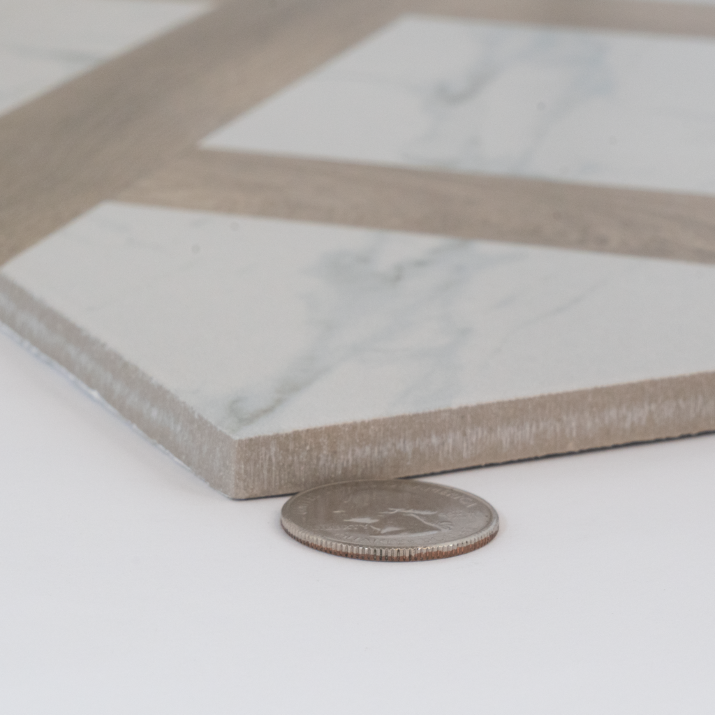 10×10 Marble & Wood Decoro 1 Matt Porcelain Tile - Keystone Tile