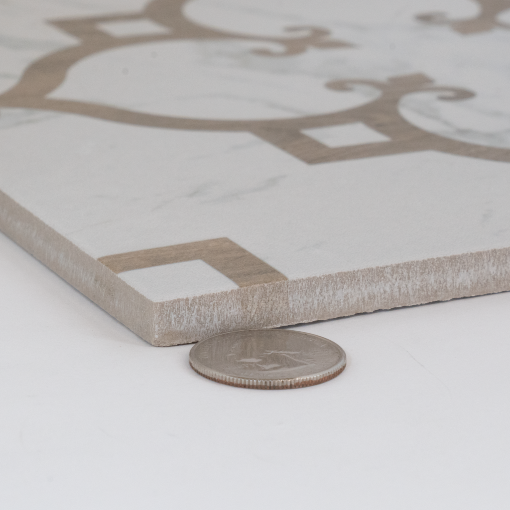 10×10 Marble & Wood Decoro 2 Matt Porcelain Tile - Keystone Tile