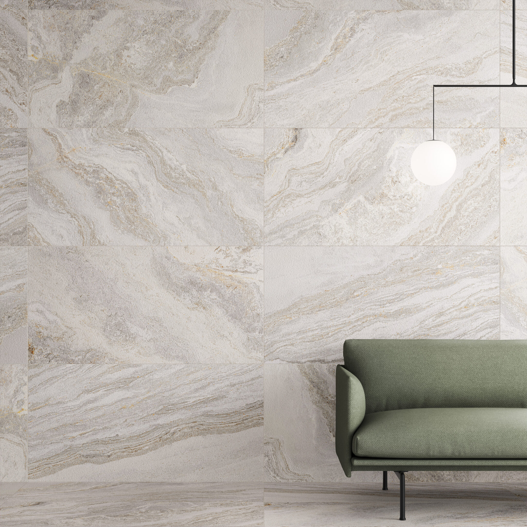 24×48 Silver Quartz White Matt Porcelain Tile - Keystone Tile