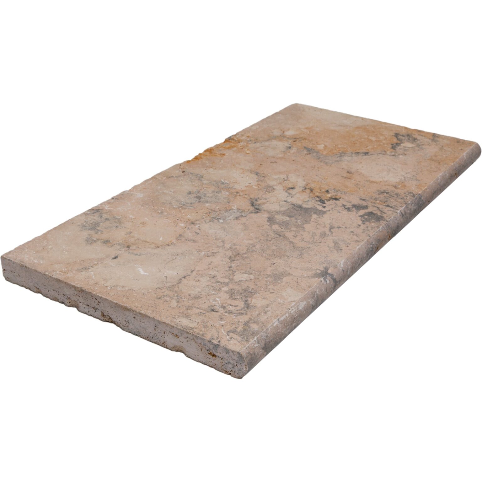 12X24 Ivory Rustic Bullnose Coping ® - Keystone Tile
