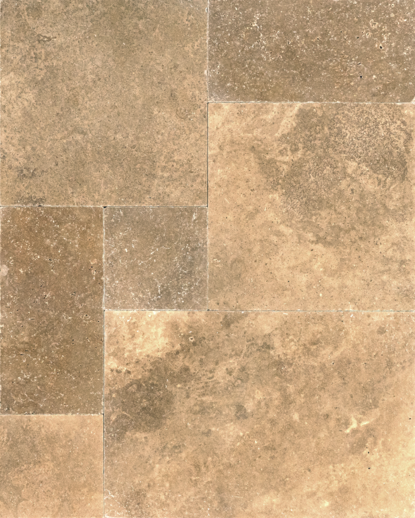 PAVERS American Chestnut Tumbled Versailles Pattern ® - Keystone Tile