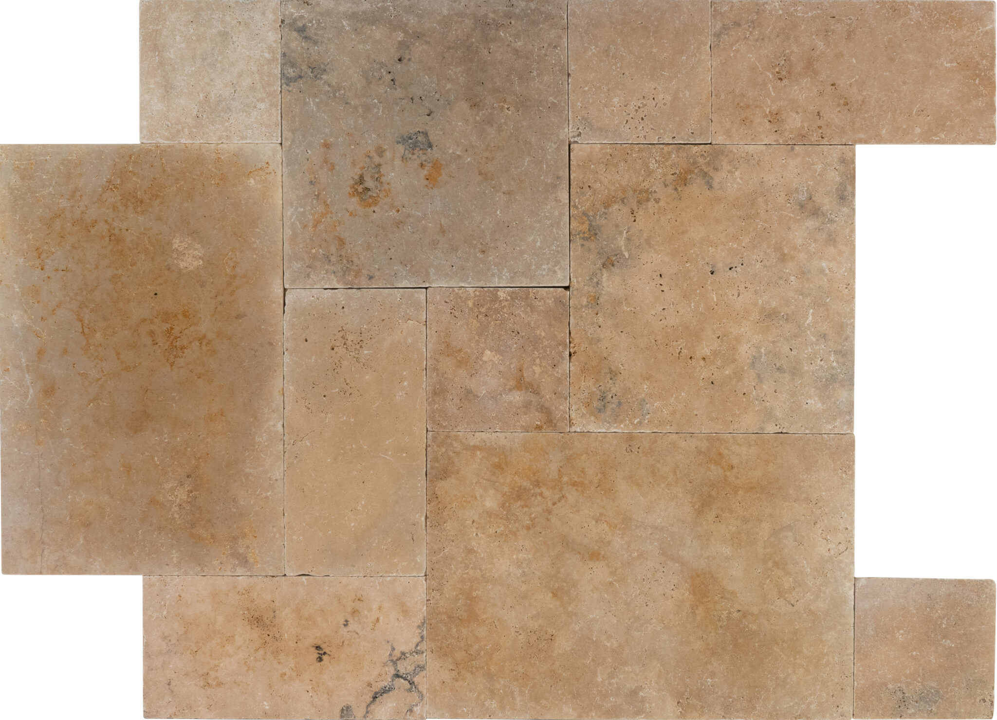 PAVERS Ivory Rustic Tumbled Versailles Pattern ® - Keystone Tile