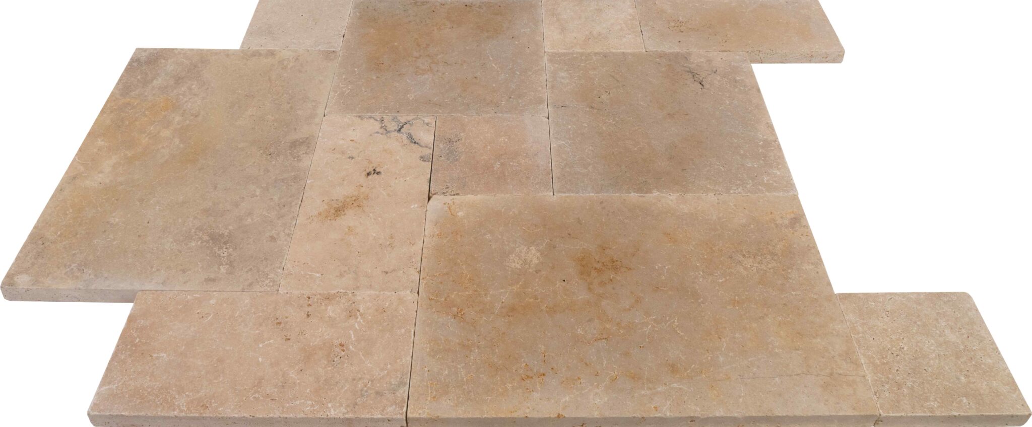 PAVERS Ivory Rustic Tumbled Versailles Pattern ® - Keystone Tile