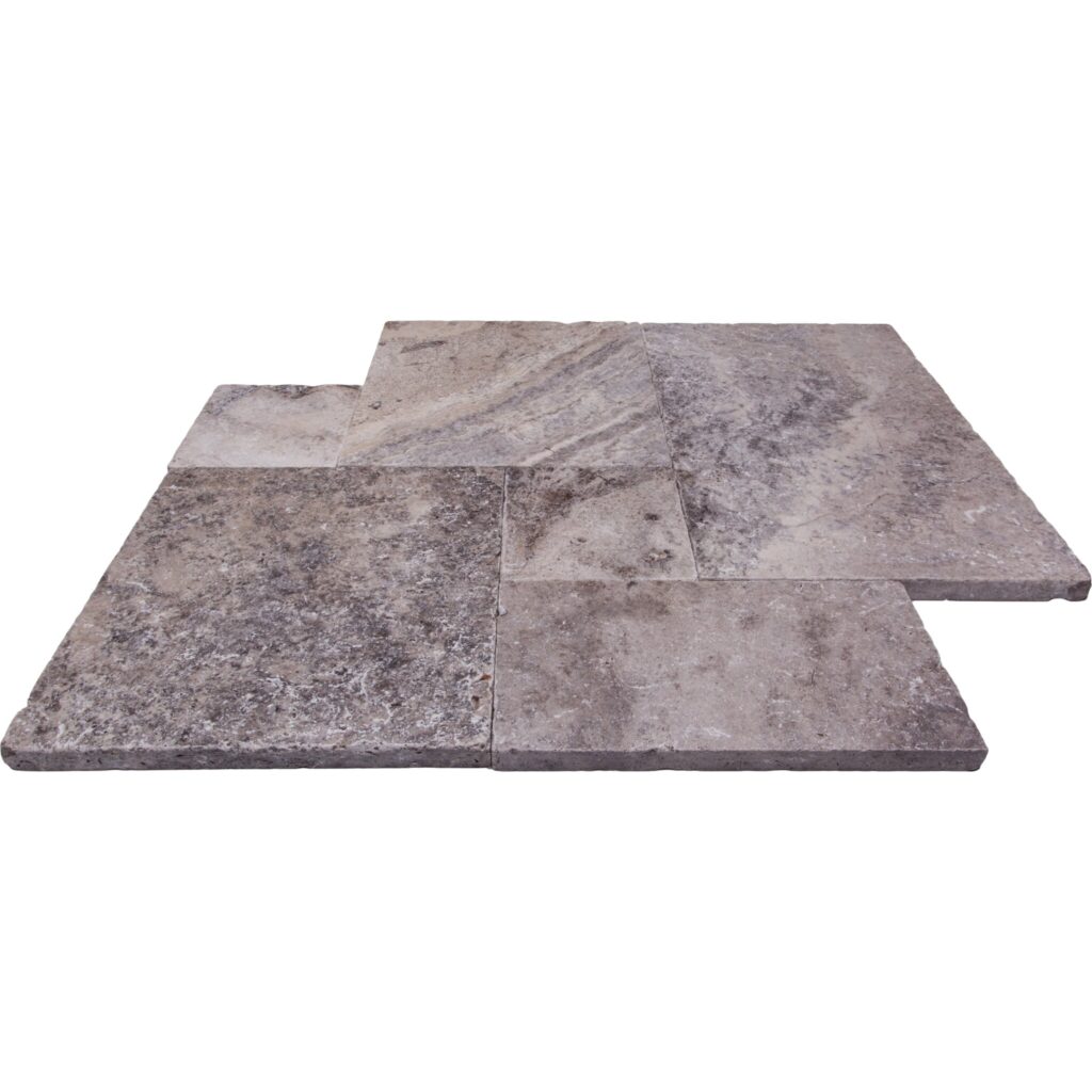 PAVERS Nordic Silver Tumbled Versailles Pattern ® - Keystone Tile