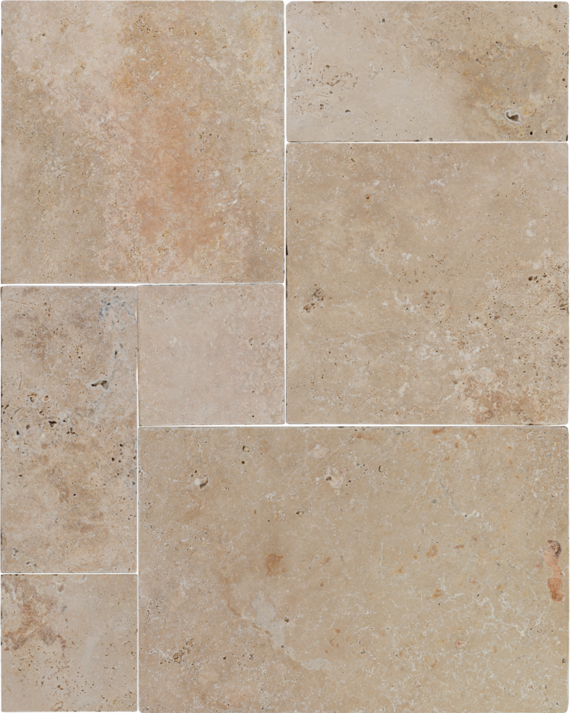 Pavers Light Classic Tumbled Versailles Pattern - Keystone Tile