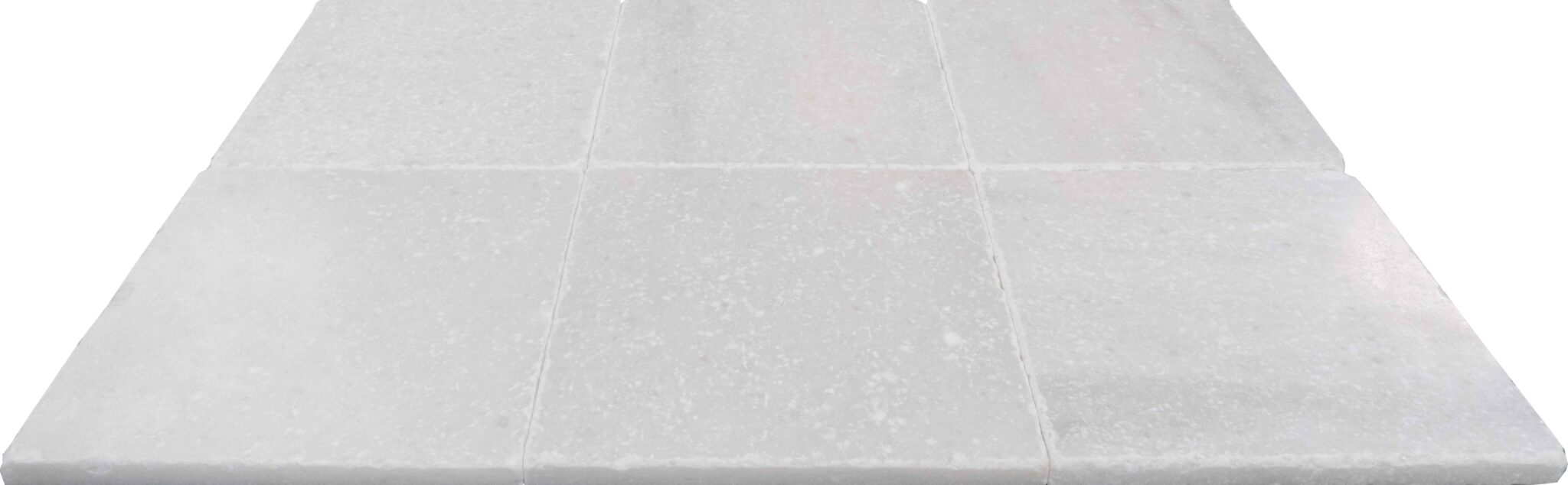 6×6 Snow White Marble Tumbled Tile ® - Keystone Tile