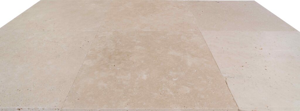 12×12 Extra Light Travertine Tumbled Tile - Keystone Tile