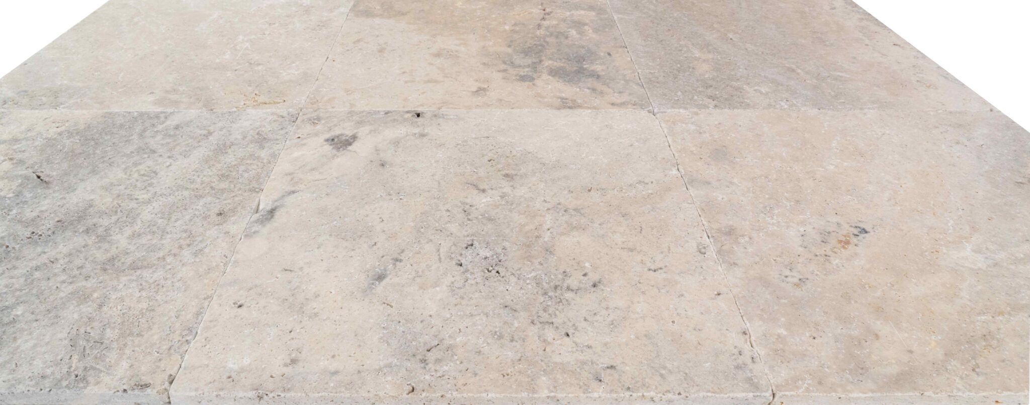 12×12 Nordic Silver Travertine Tumbled Tile ® - Keystone Tile