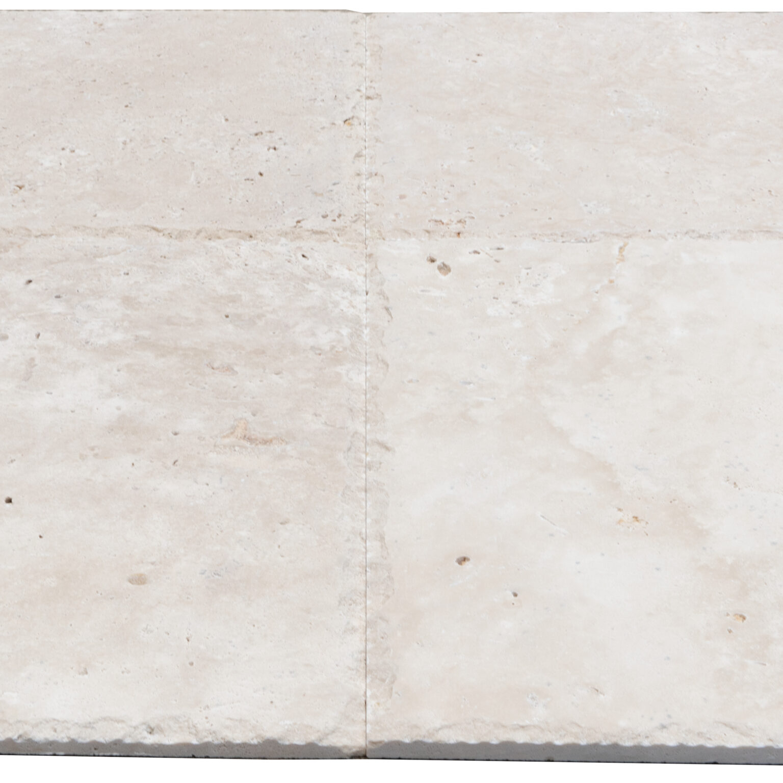 16×24 Extra Light Travertine Chiseled Brushed Tile - Keystone Tile
