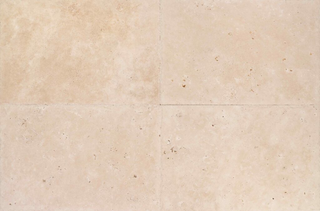 16×24 Extra Light Travertine Chiseled Brushed Tile - Keystone Tile
