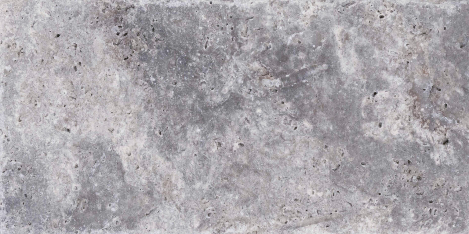 3×6 Nordic Silver Travertine Tumbled Tile ® - Keystone Tile