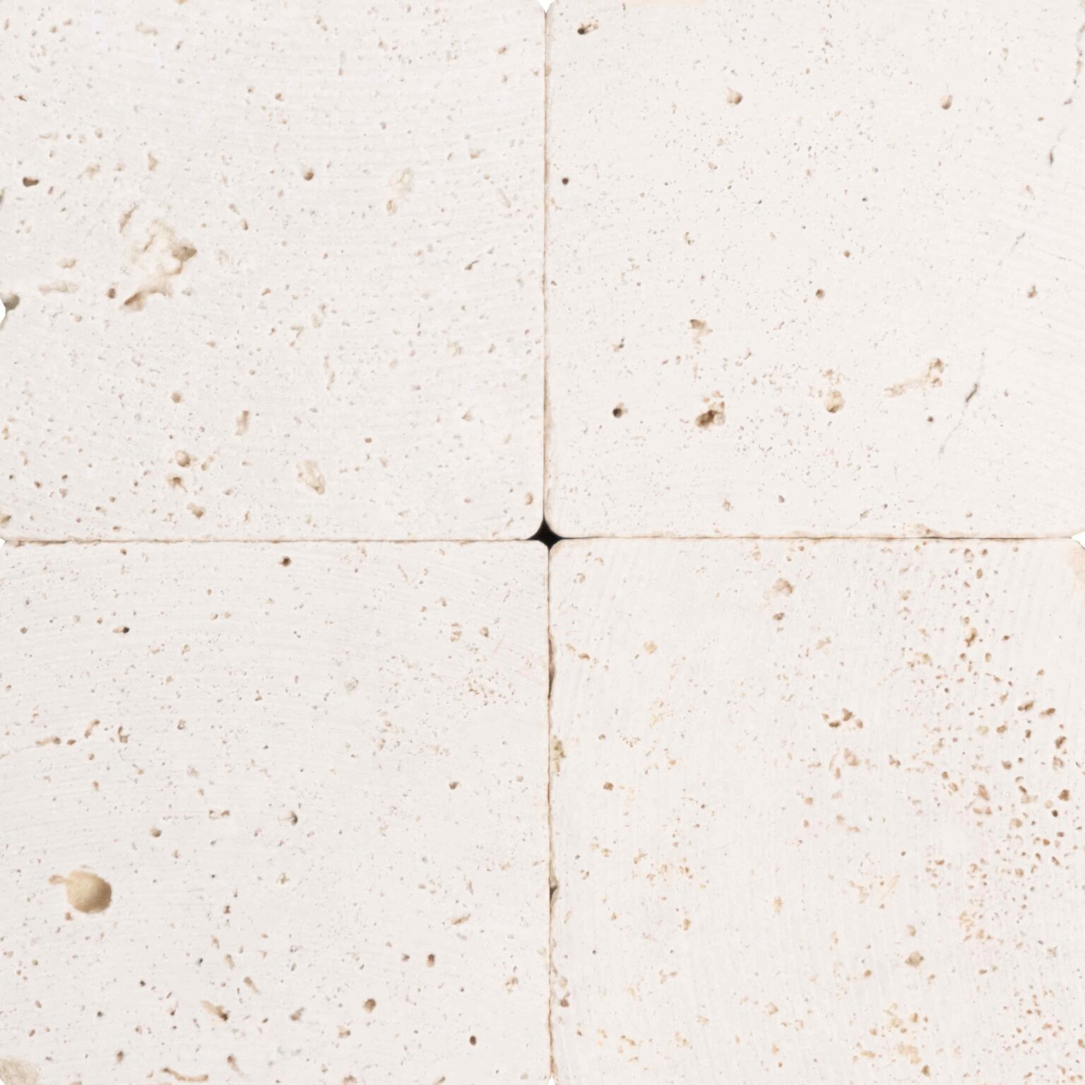 4X4 Extra Light Travertine Tumbled Tile - Keystone Tile