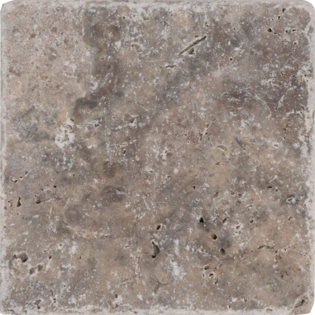 4×4 Nordic Silver Travertine Tumbled Tile ® - Keystone Tile