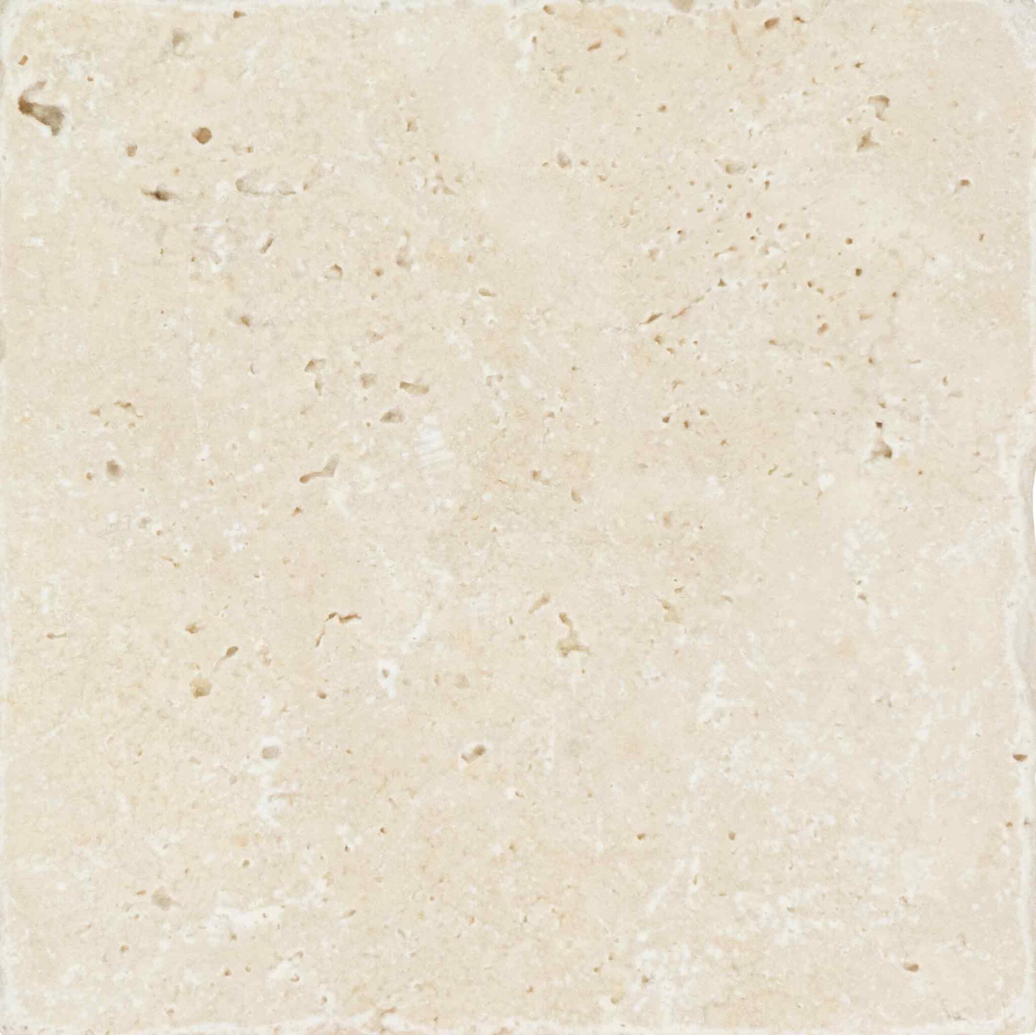 6X6 Extra Light Travertine Tumbled Tile - Keystone Tile