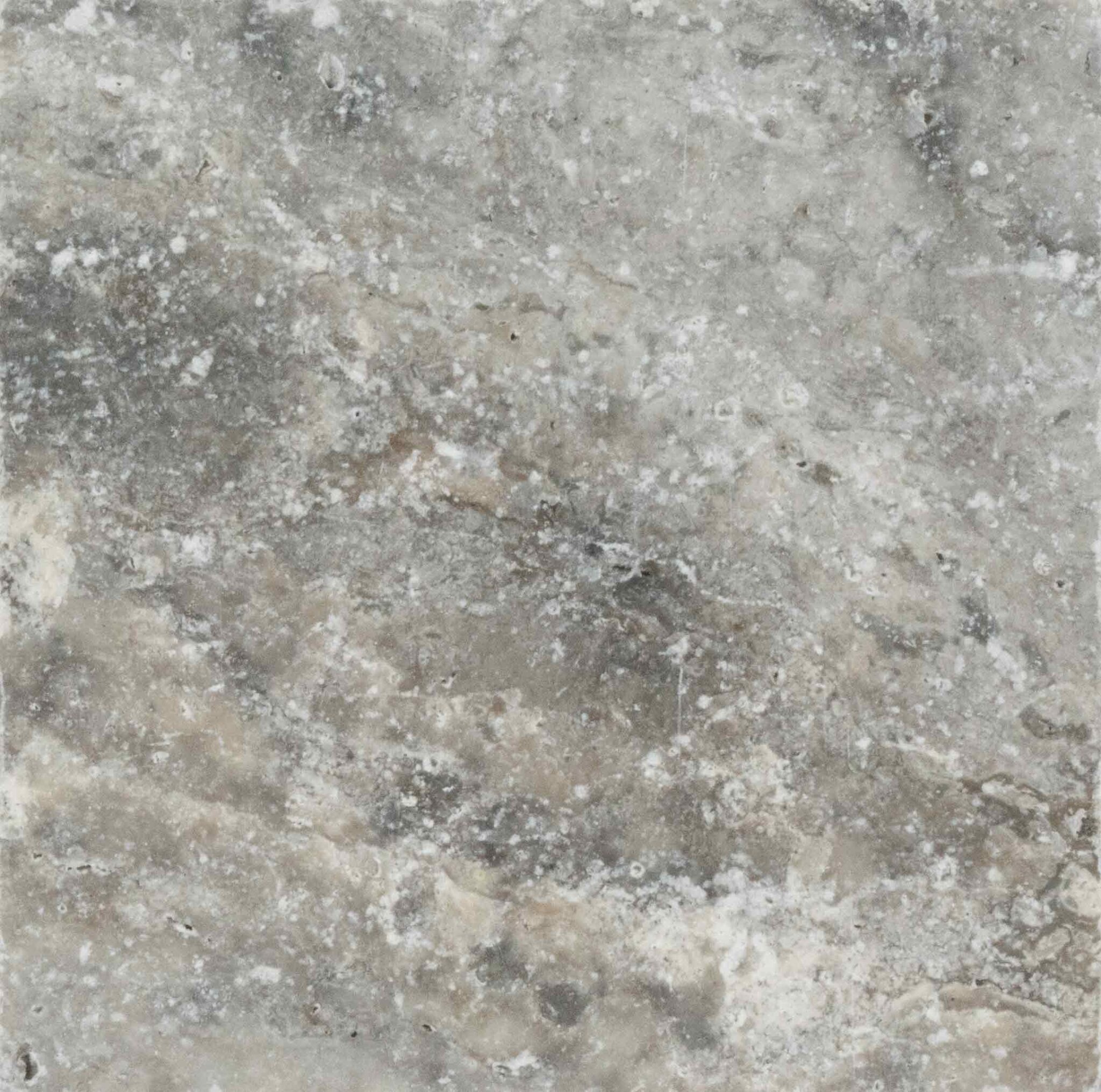 6×6 Nordic Silver Travertine Tumbled Tile ® - Keystone Tile