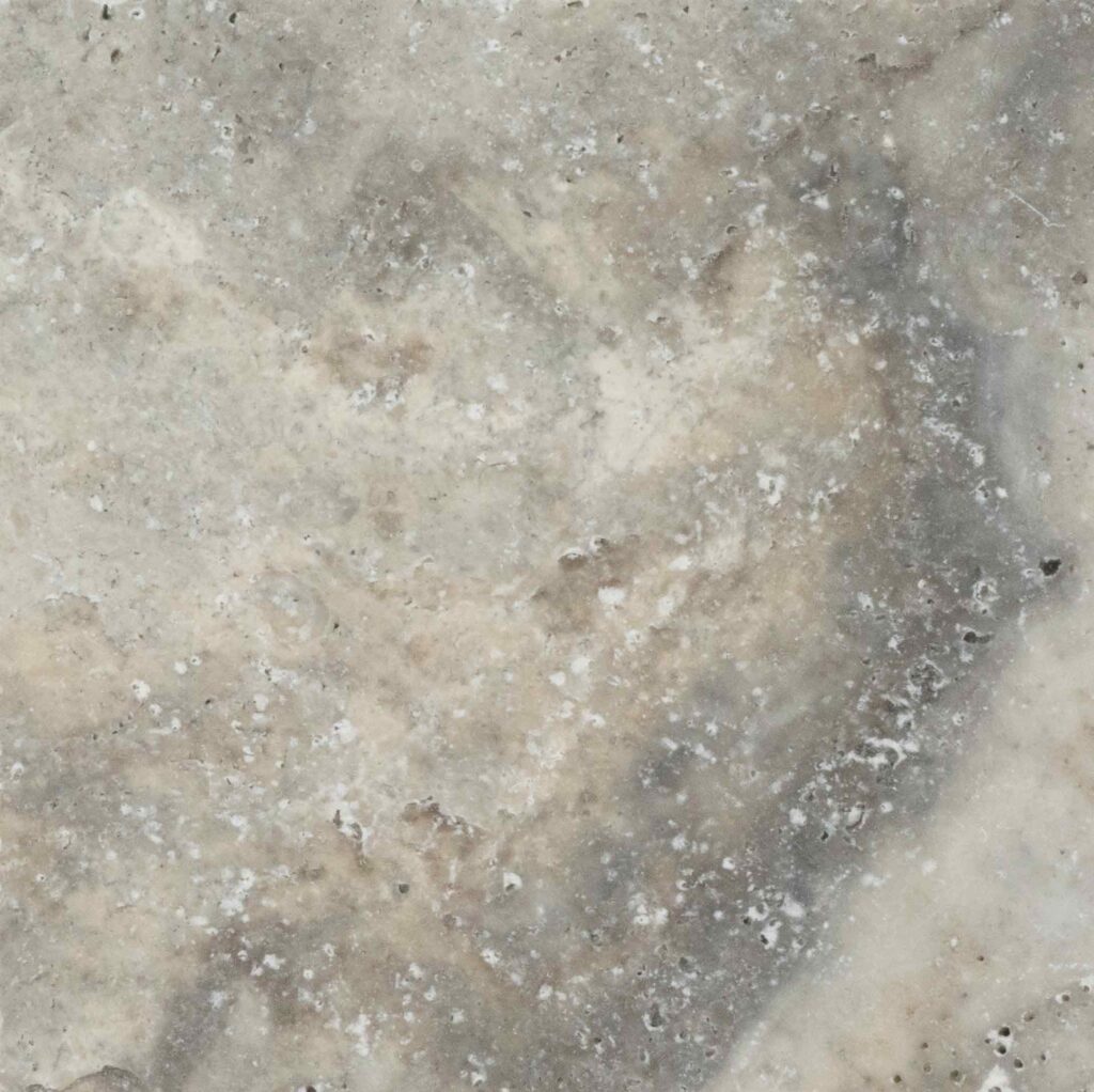 6×6 Nordic Silver Travertine Tumbled Tile ® - Keystone Tile