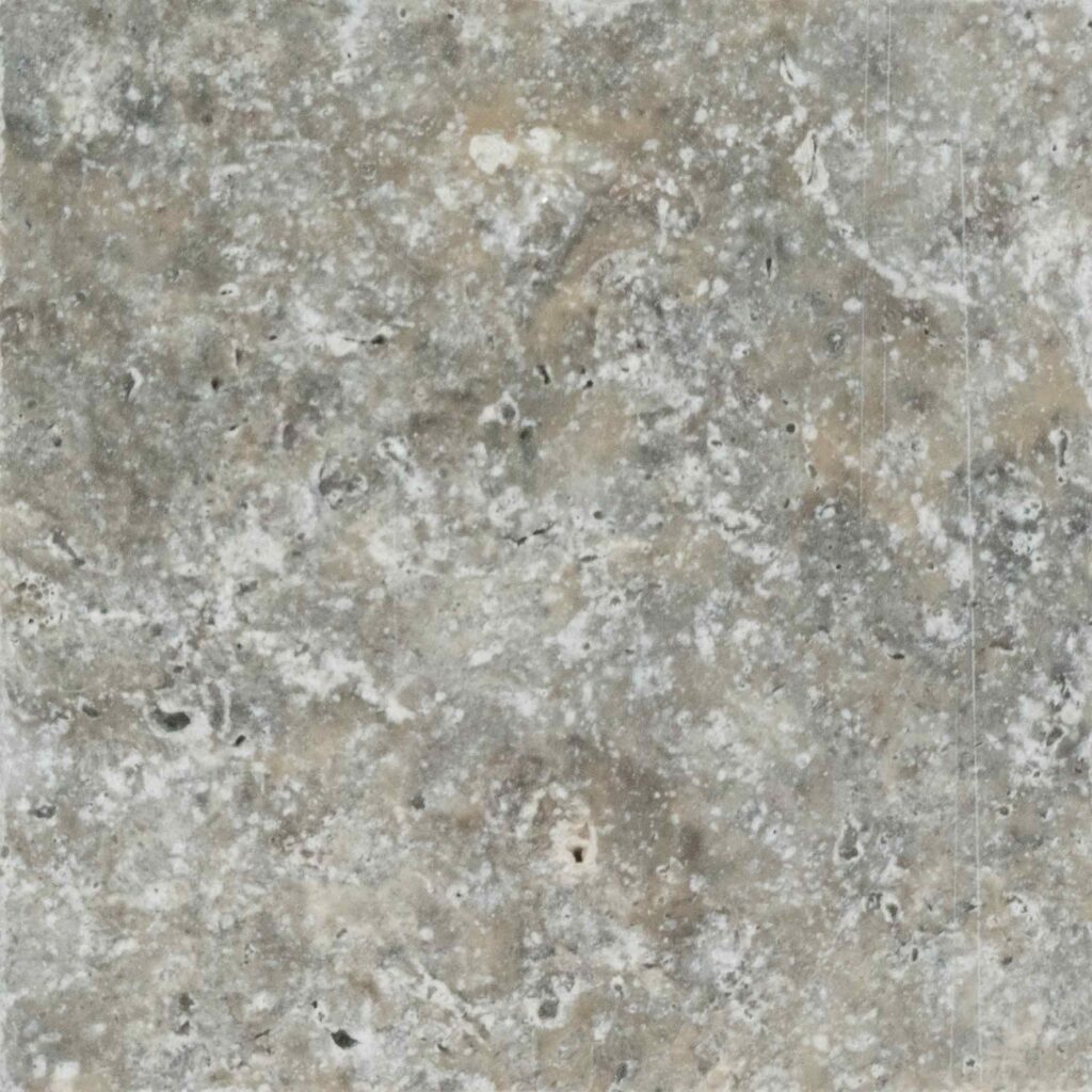 6×6 Nordic Silver Travertine Tumbled Tile ® - Keystone Tile